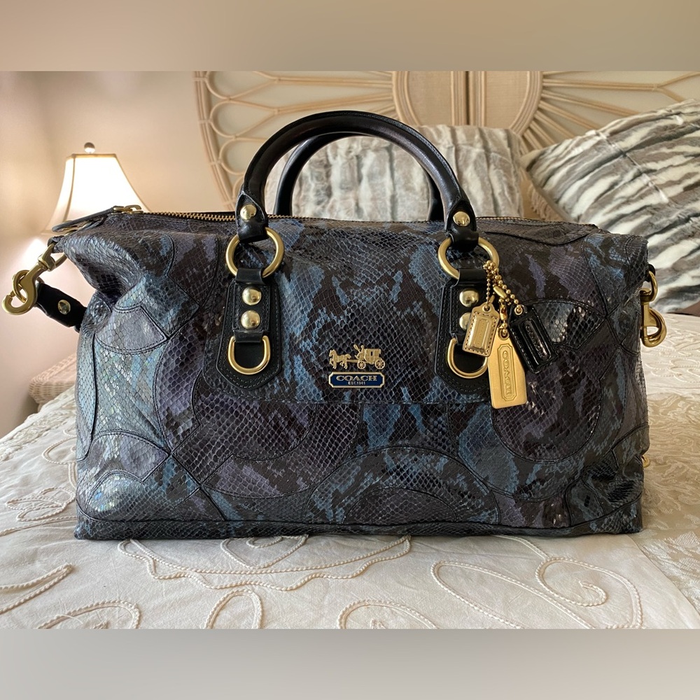 Coach Rare Vintage Exotic Python Satchel Limited Edit… - Gem